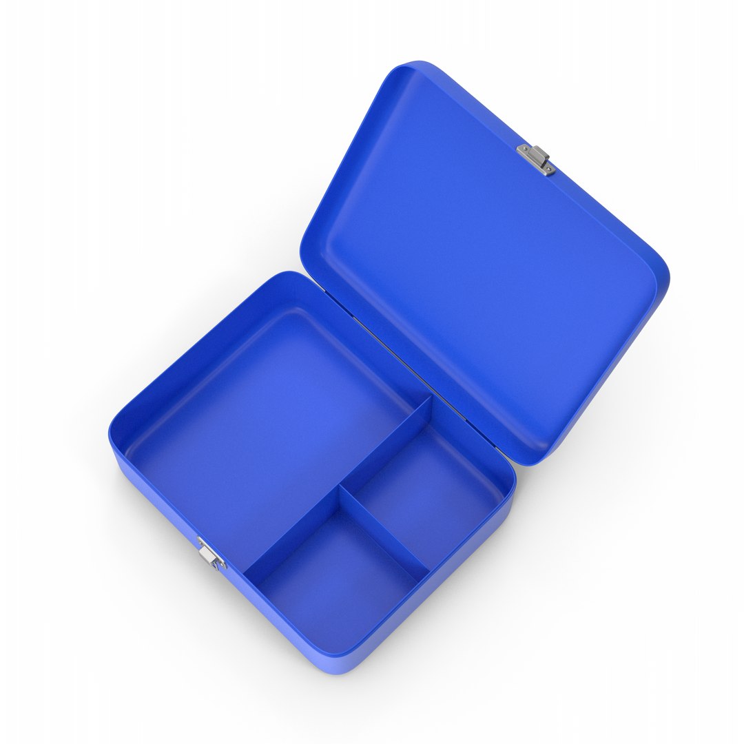 Blue Opened First Aid Box 3D Model - TurboSquid 2190348