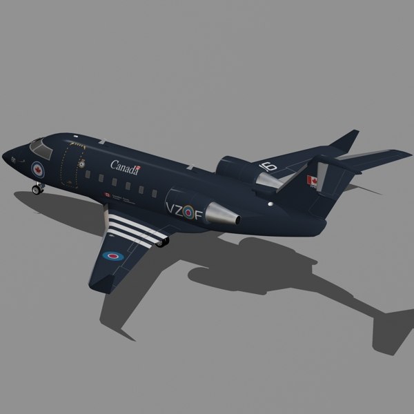 canadair cc-144b challenger jet 3d model