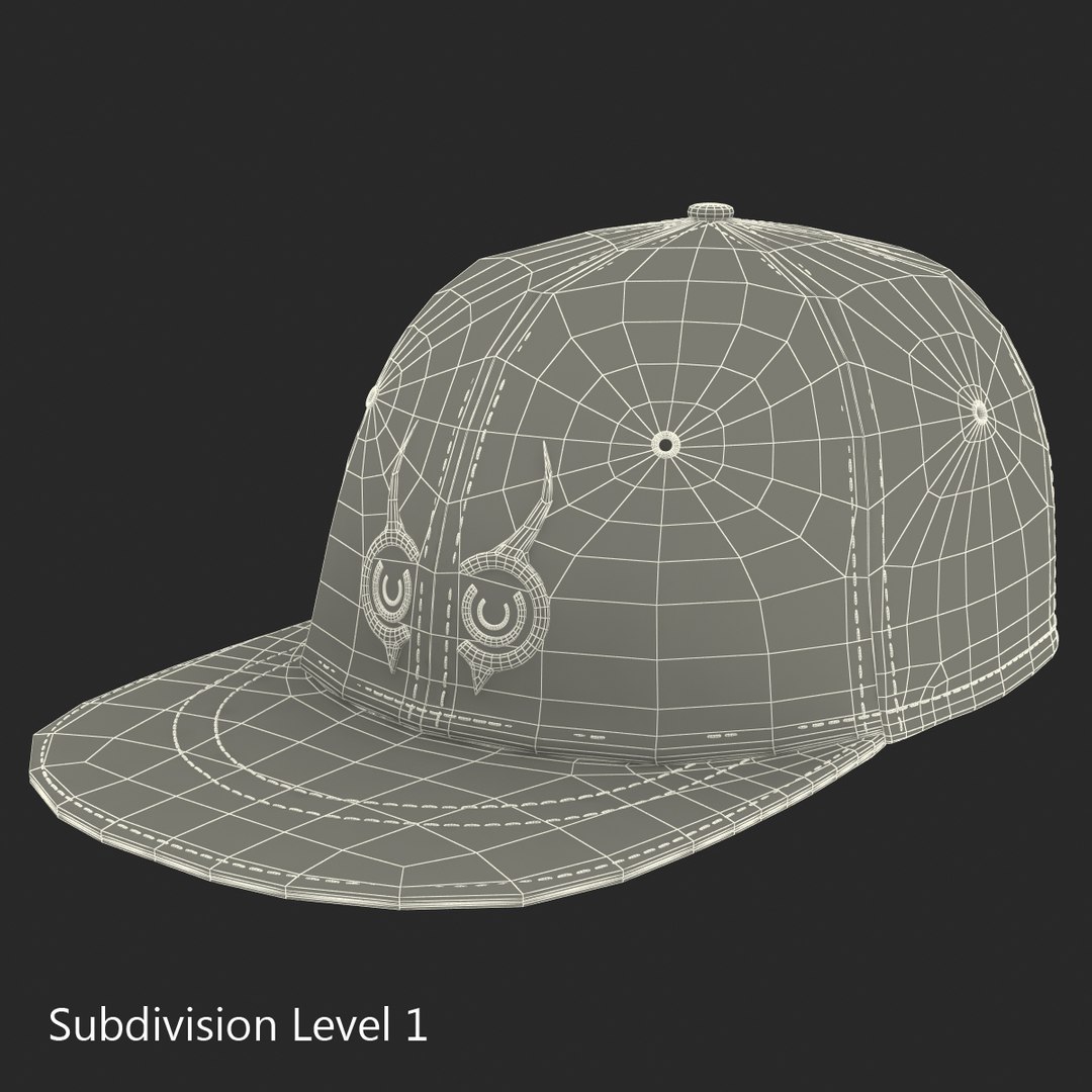 3d model baseball hat