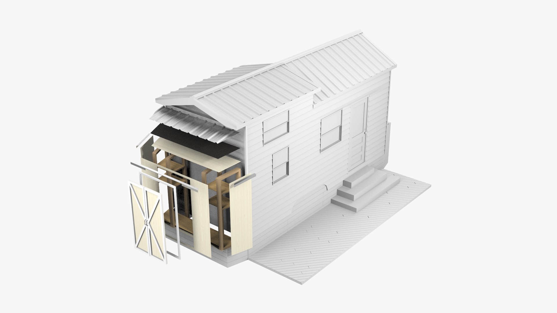 3D Architectural Tiny House Model - TurboSquid 1256182