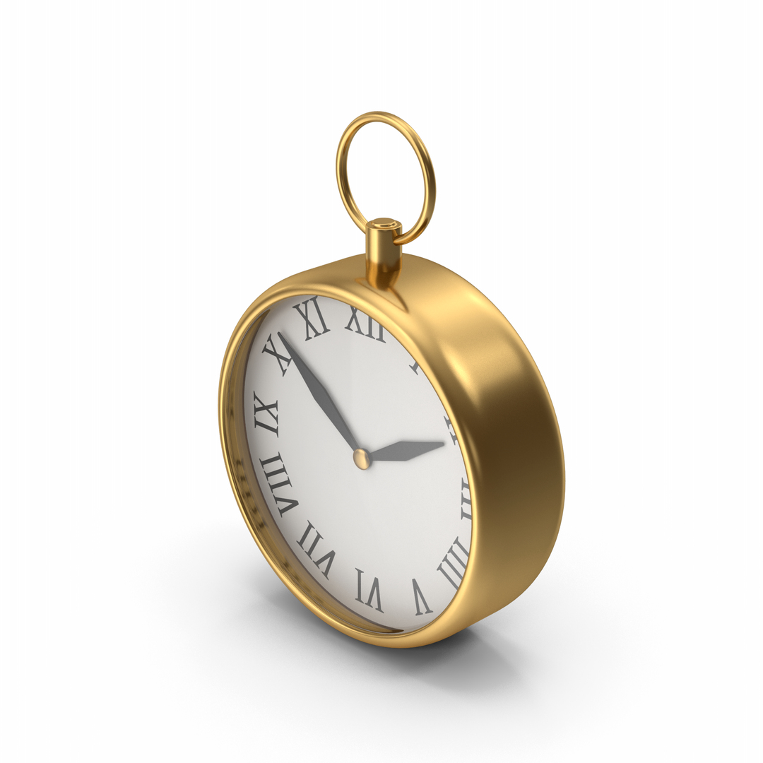 3D Gold Hanging Clock - TurboSquid 1959740