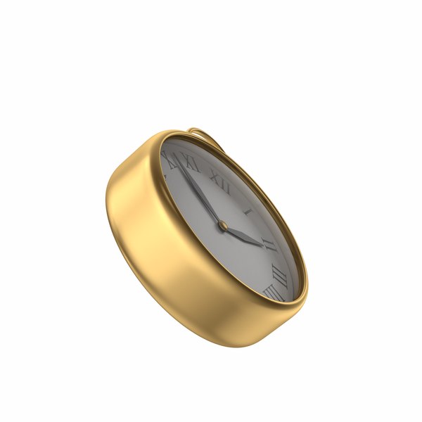 3D Gold Hanging Clock - TurboSquid 1959740