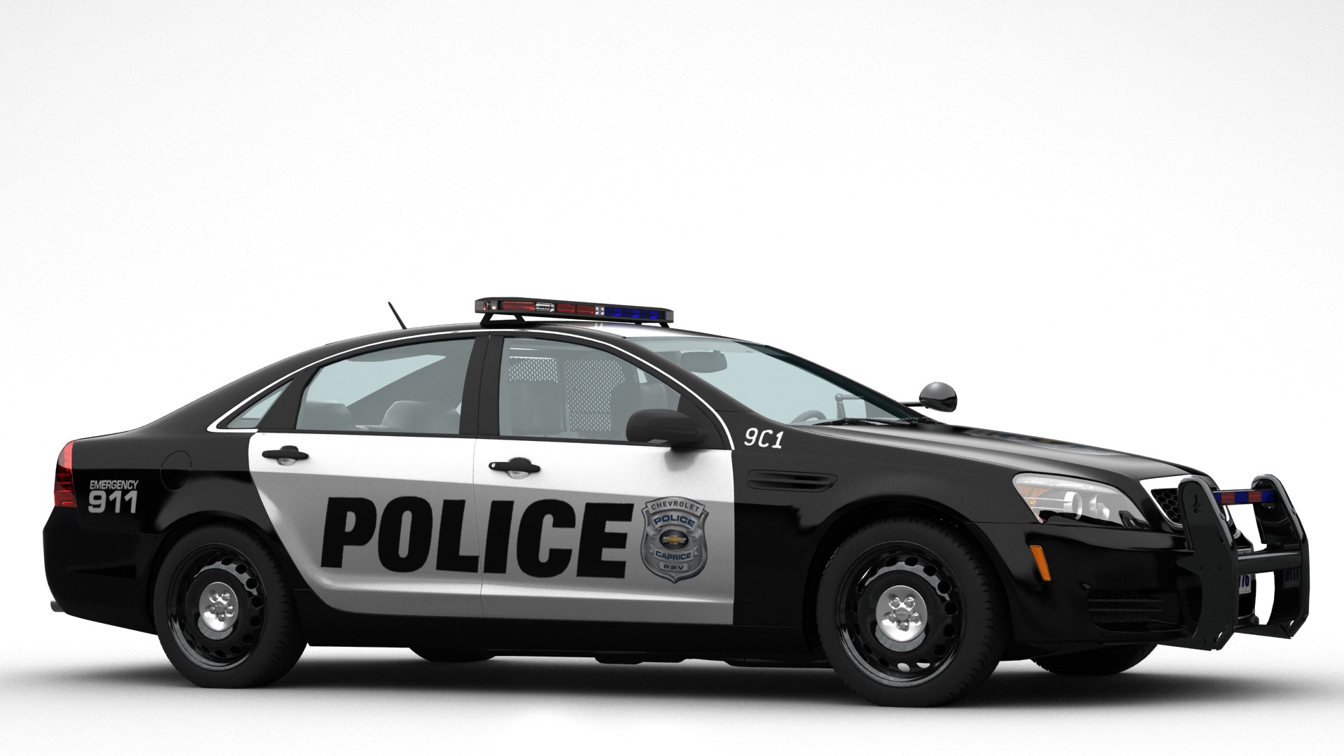 3D Chevrolet Caprice Police Patrol Model - TurboSquid 2047384