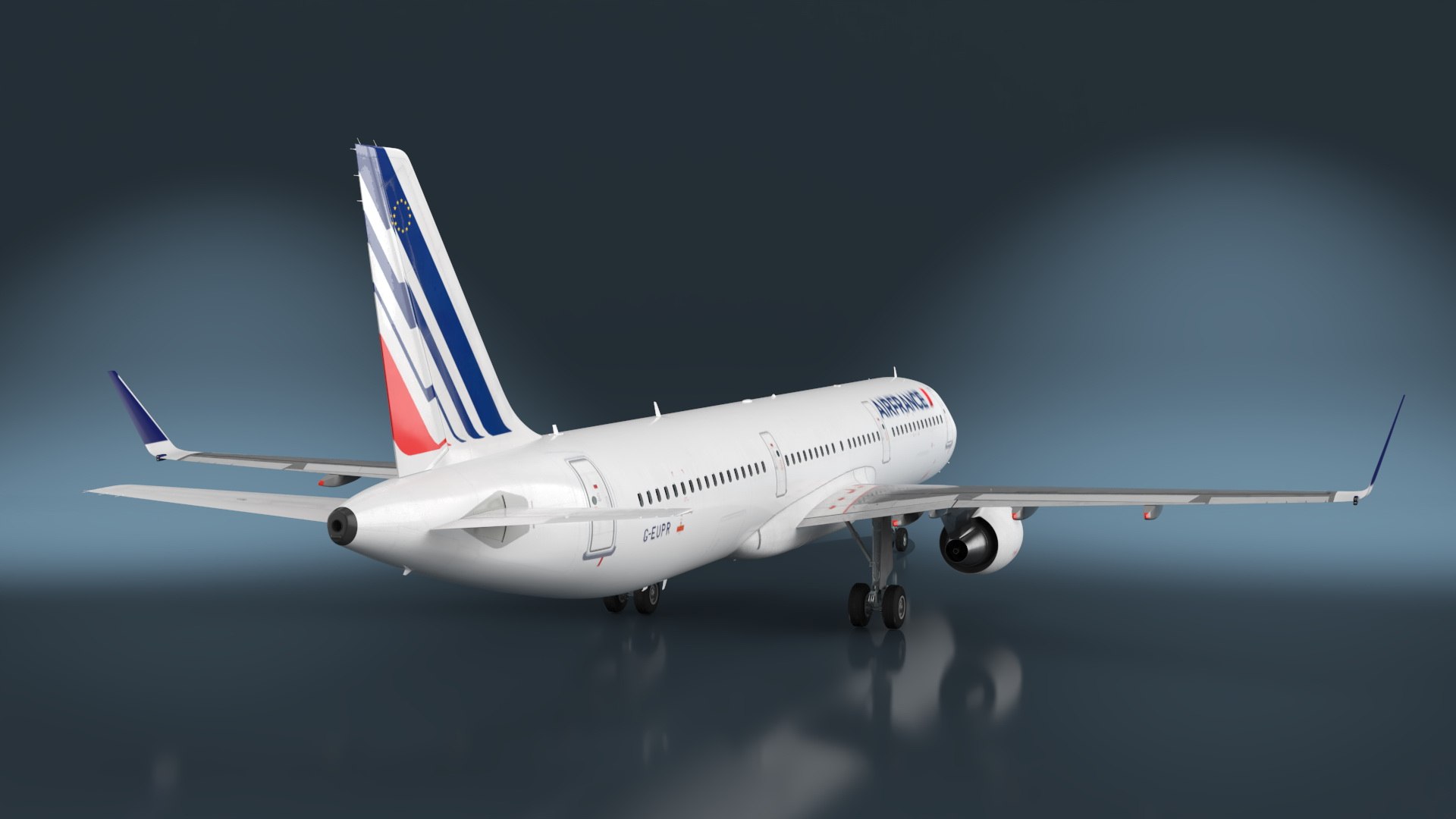 Air France Airbus A321 With Interior And Doors Rigged 3D Model ...