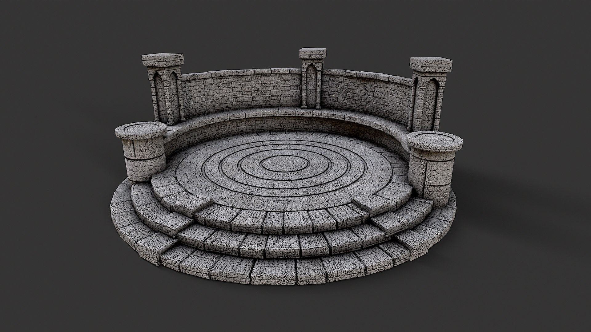 3D Ancient Circular Stone Platform Altar 1 - TurboSquid 2359999