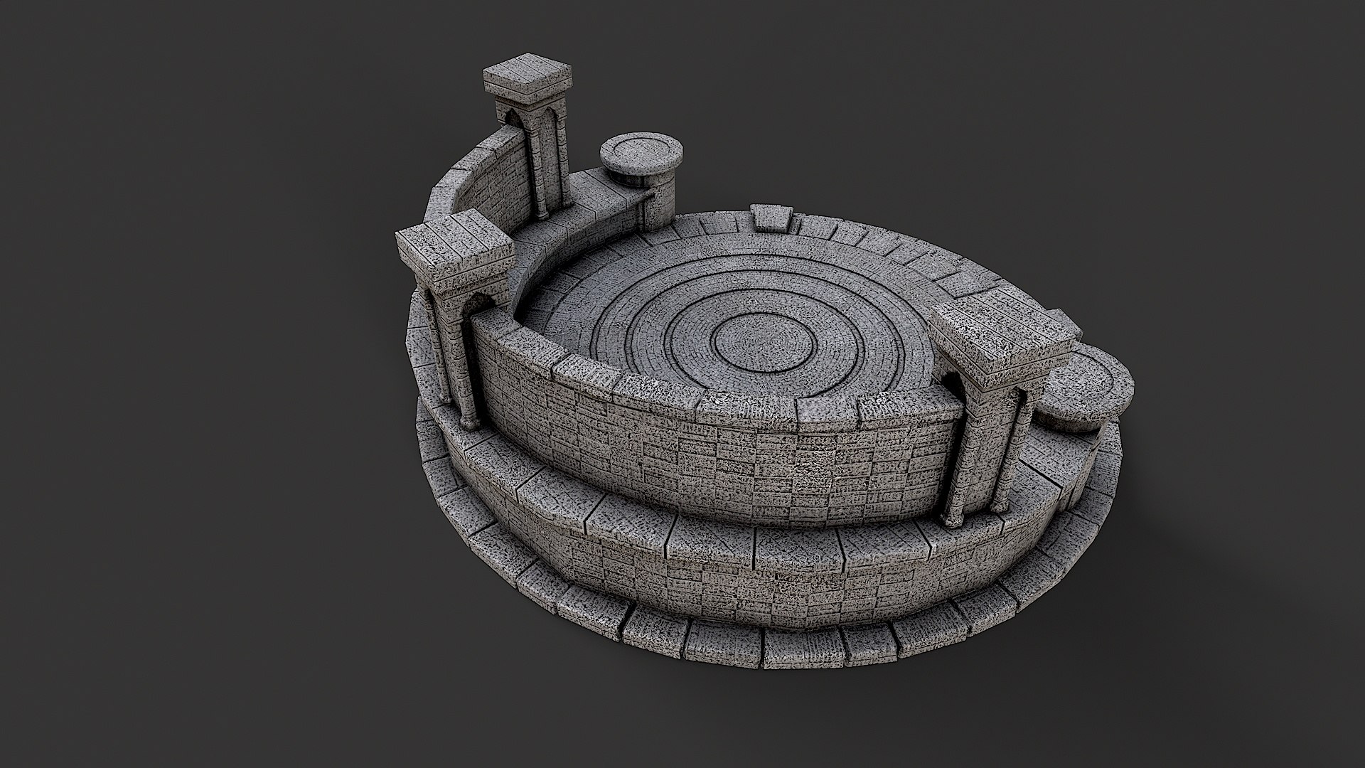 3D Ancient Circular Stone Platform Altar 1 - TurboSquid 2359999