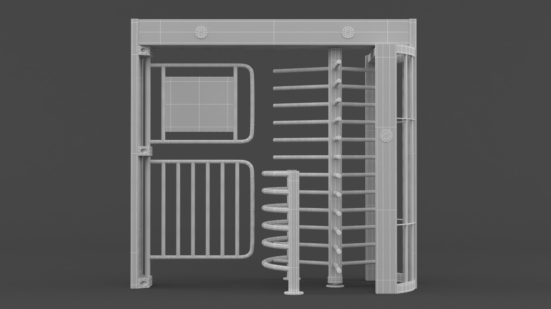 3D Turnstile Gate Model - TurboSquid 2080531