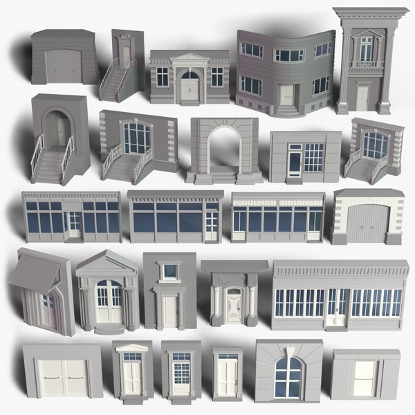 building facade 3d model