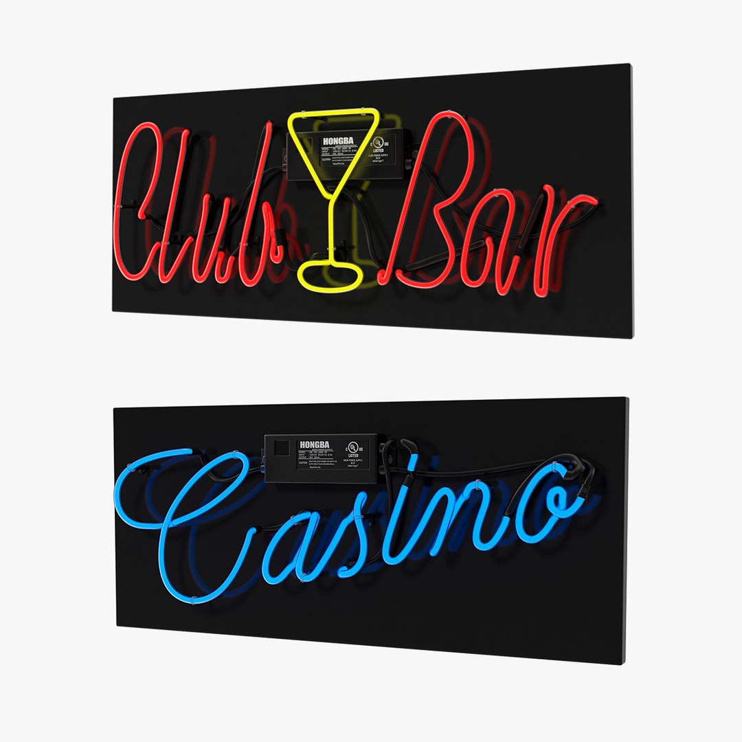 Neon Sign Boards Collection 3D - TurboSquid 2124344