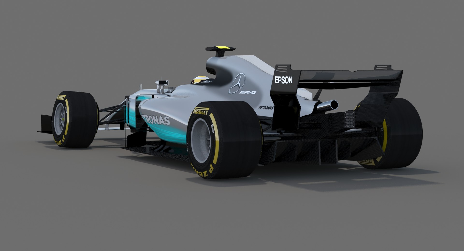 3d Mercedes W08 Formula 1 Model