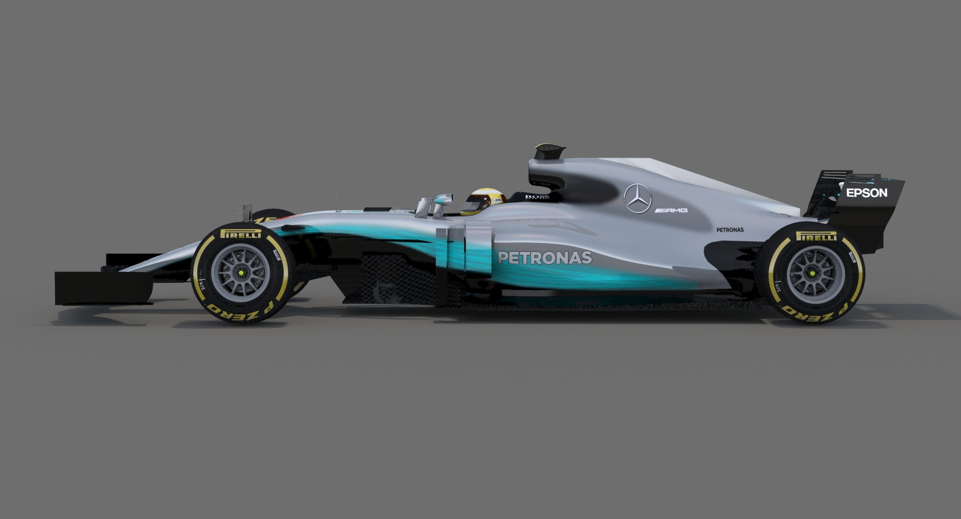 3d Mercedes W08 Formula 1 Model