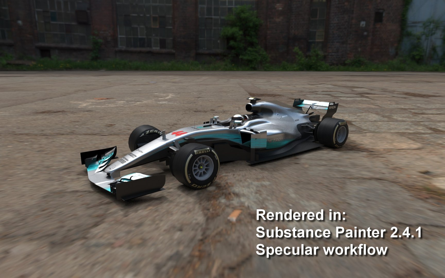 3d Mercedes W08 Formula 1 Model