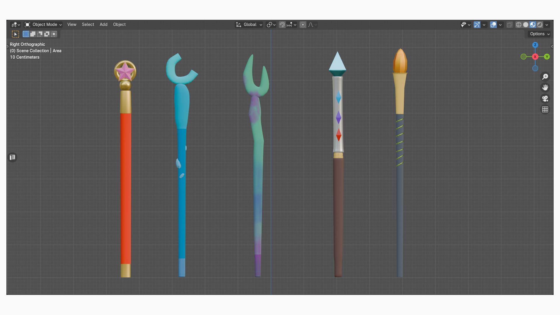 Cartoon Staffs 3D - TurboSquid 2346375
