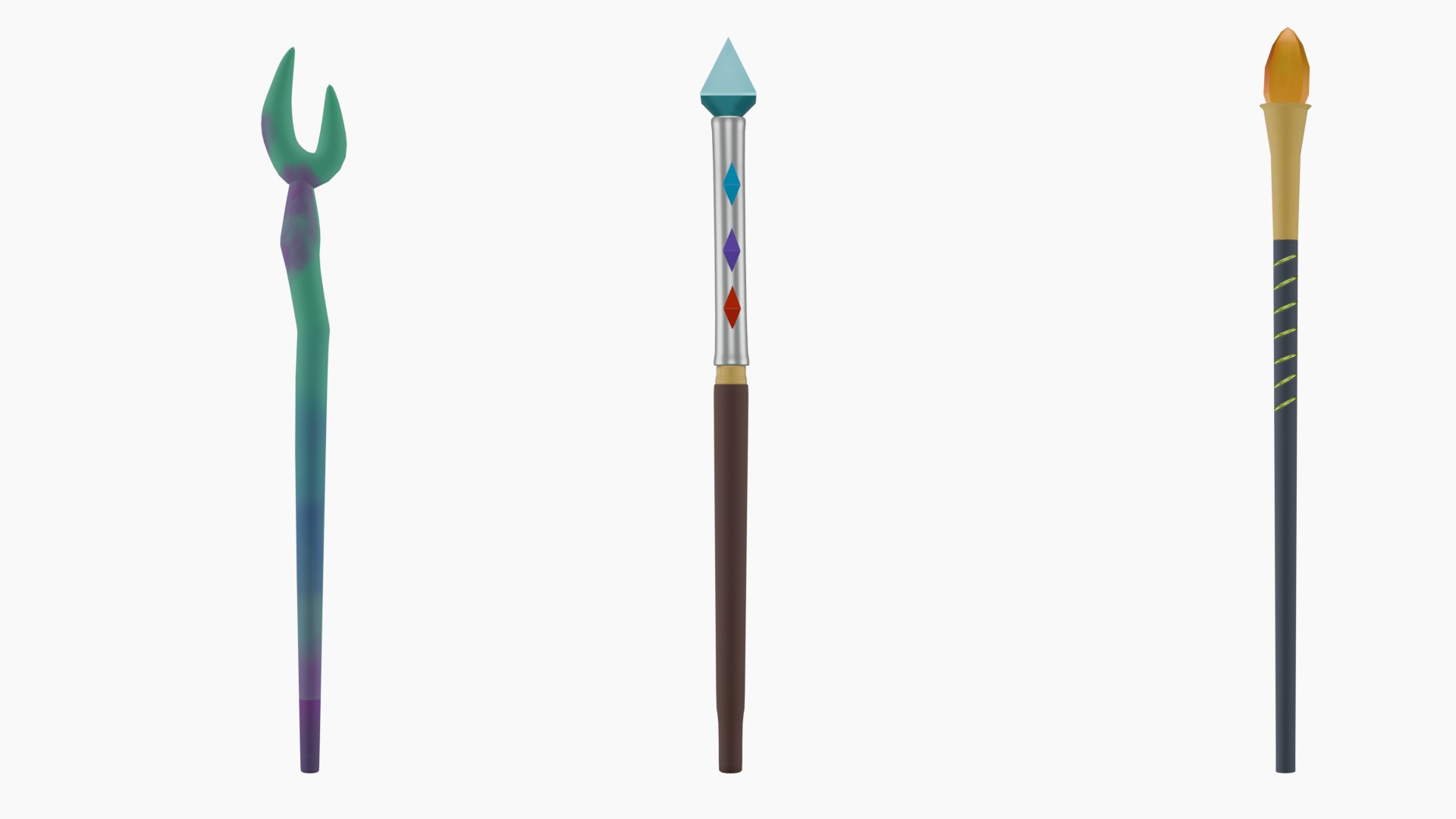Cartoon Staffs 3D - TurboSquid 2346375