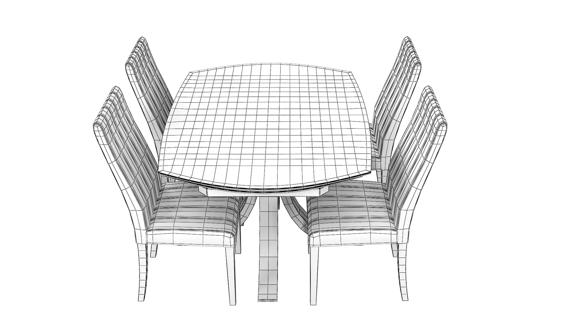 3D Loft Dining Table Set 1 Model - TurboSquid 1962128