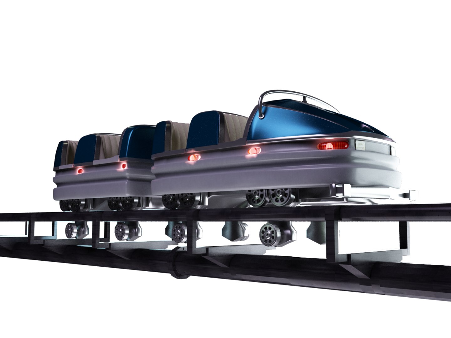 Wagon Roller Coaster 3d Model