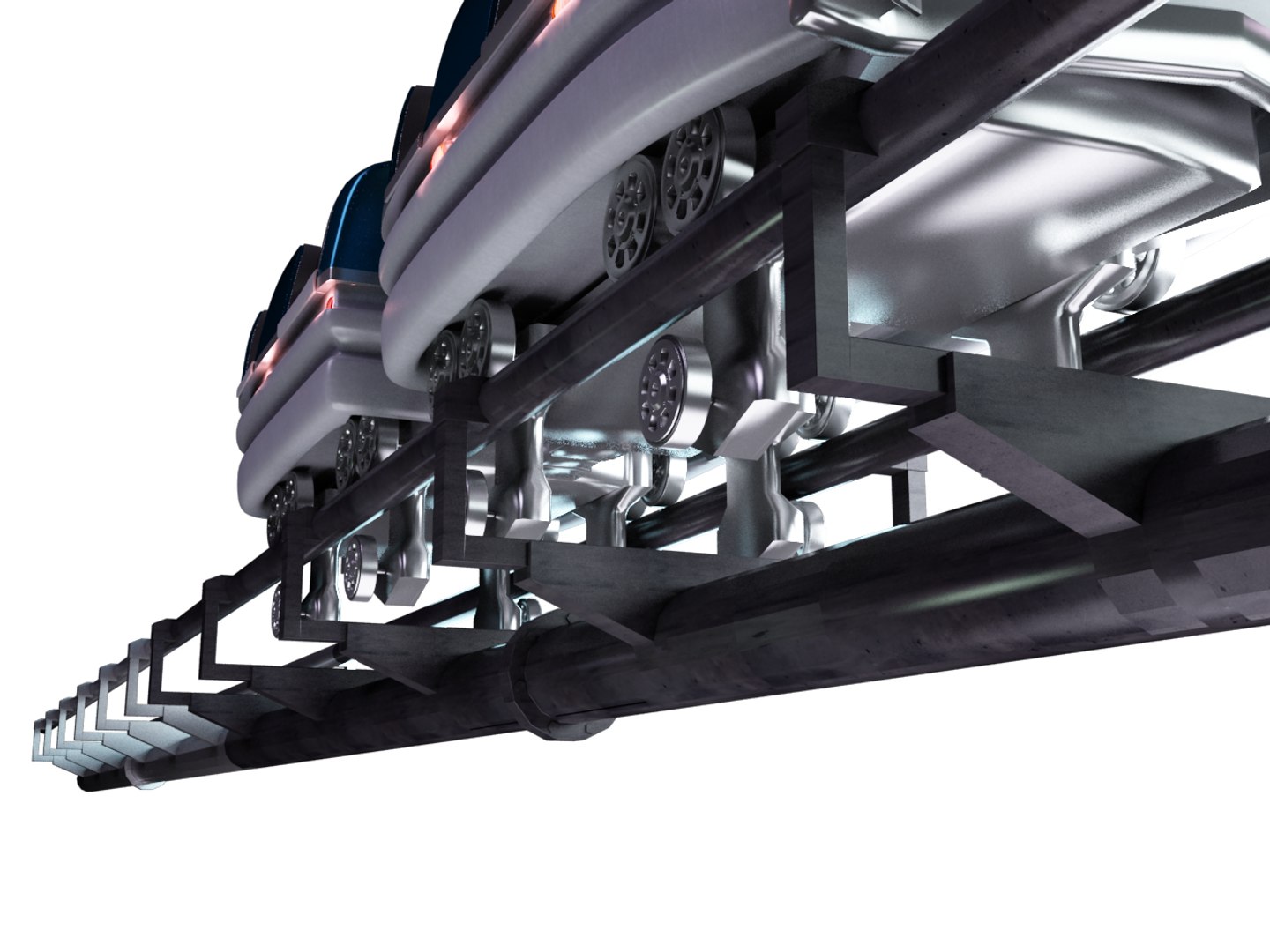 Wagon Roller Coaster 3d Model