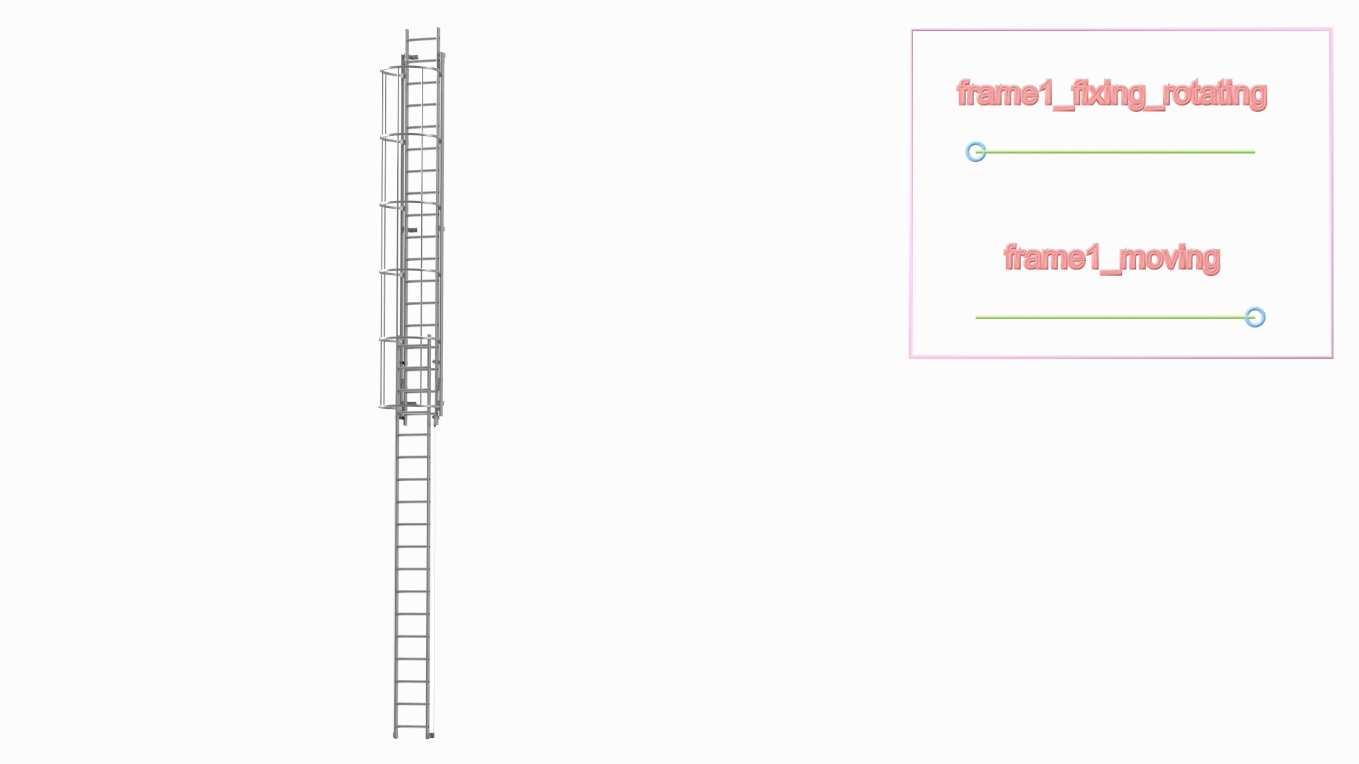 Fire Escape Dropdown Ladder Rigged 3D Model - TurboSquid 2071201