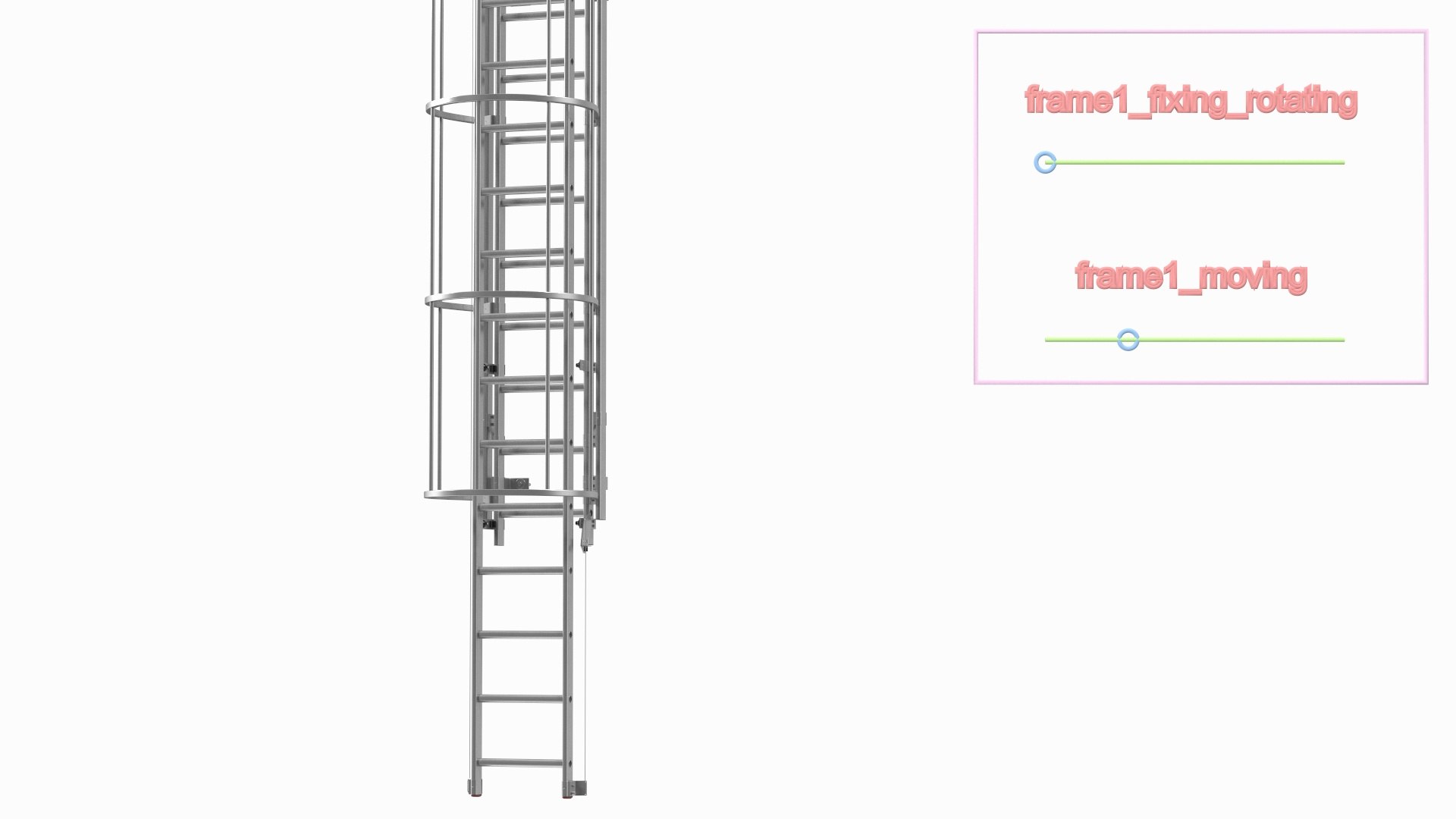 Fire Escape Dropdown Ladder Rigged 3D Model - TurboSquid 2071201