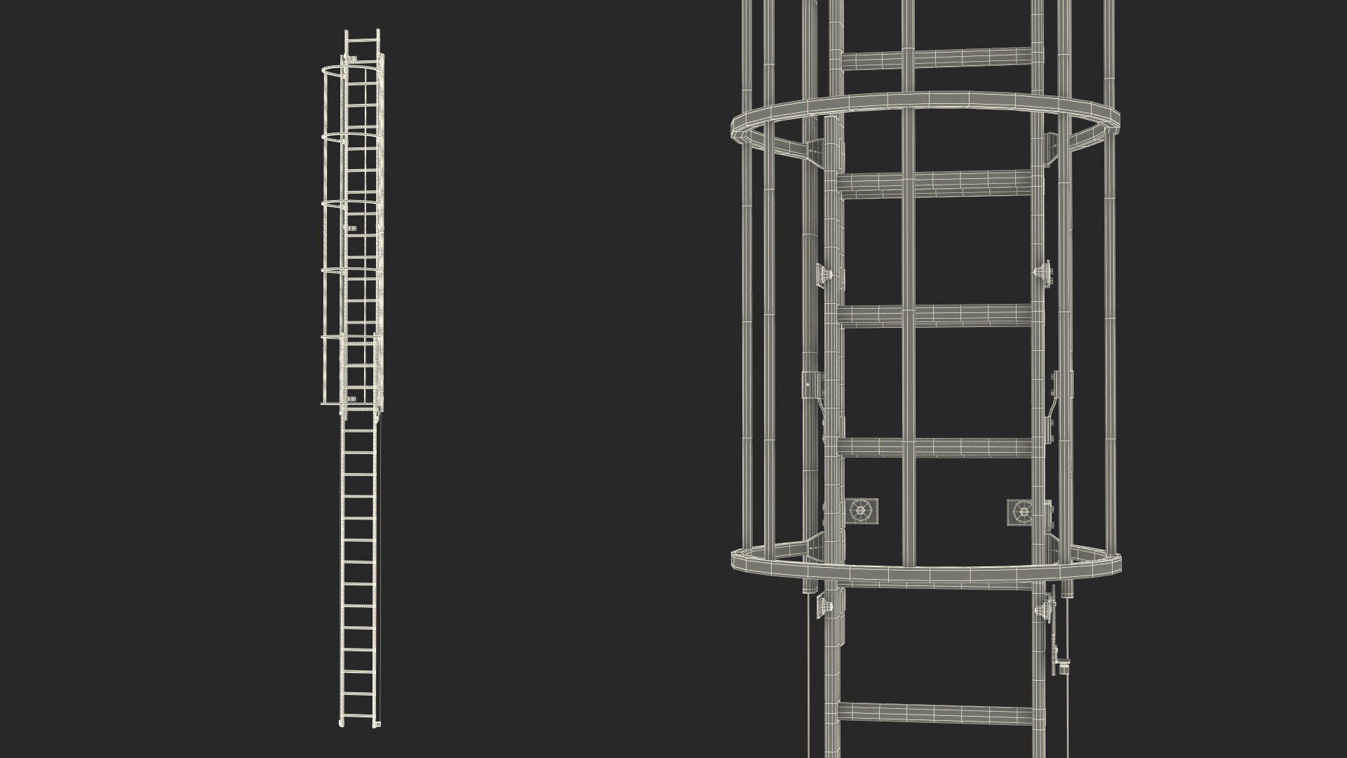 Fire Escape Dropdown Ladder Rigged 3D Model - TurboSquid 2071201