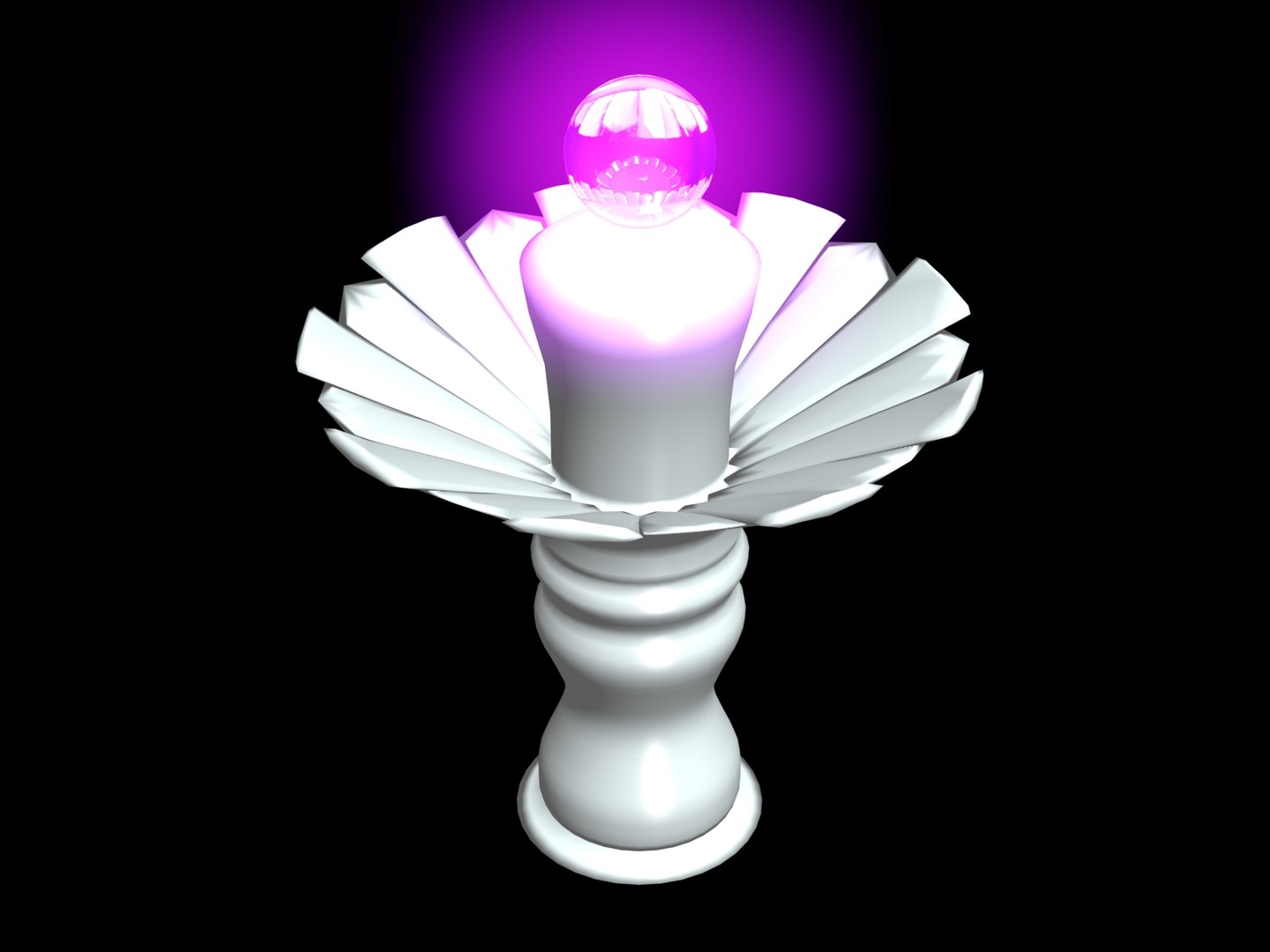 Free Glowing Orb Pedestal 3d Model