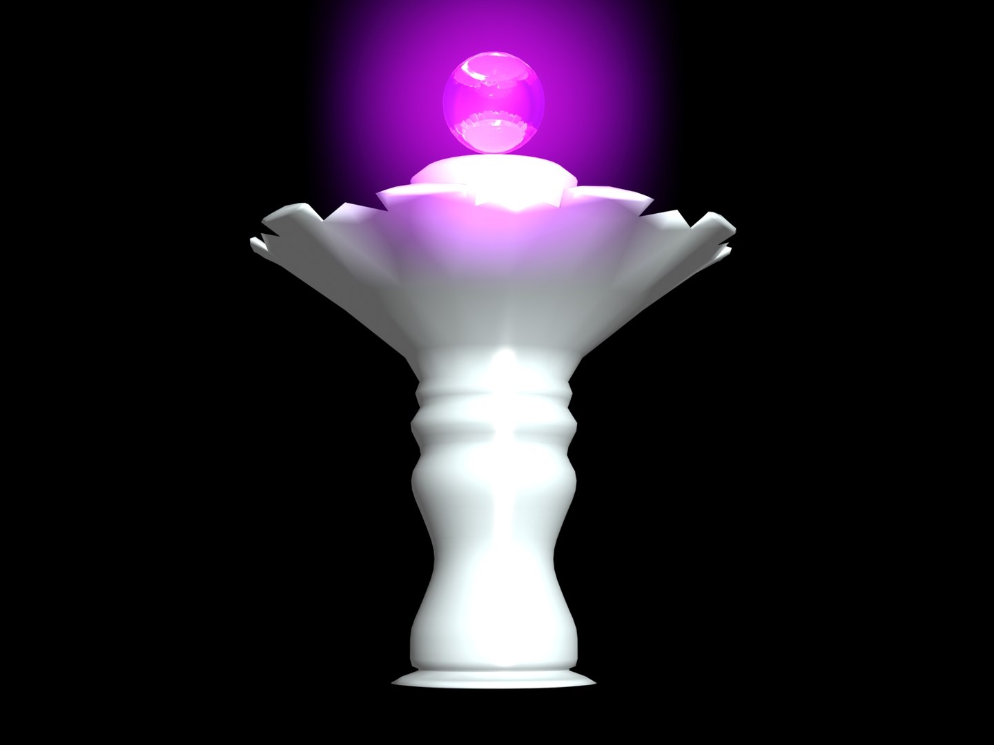Free Glowing Orb Pedestal 3d Model