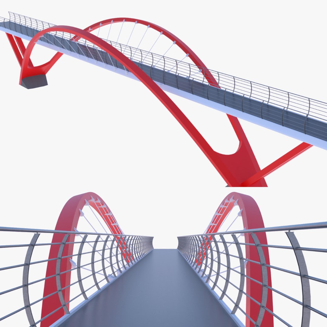 3D Pedestrian Bridge PBR IV Model - TurboSquid 2272579