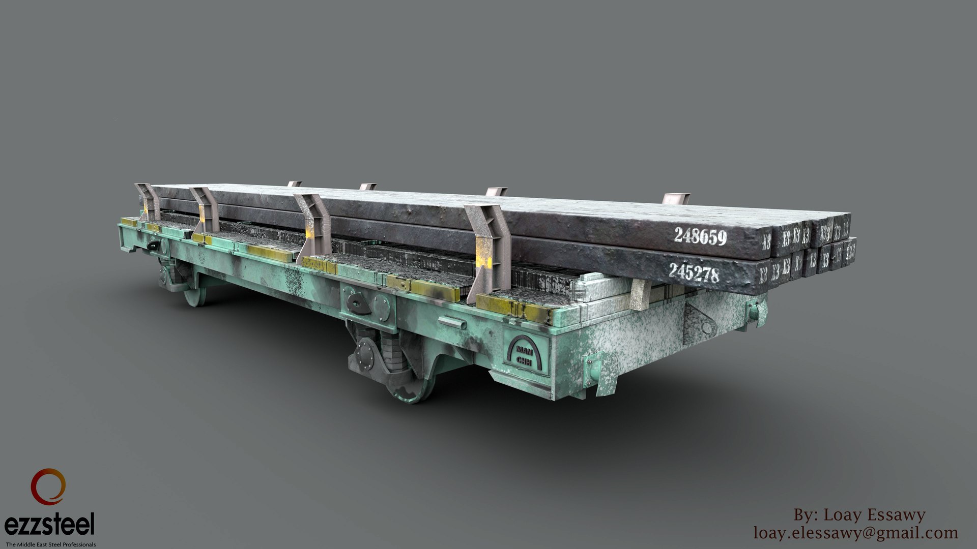 modelo 3d Row Billets transfer car EzzSteel - CGI - TurboSquid 2036822