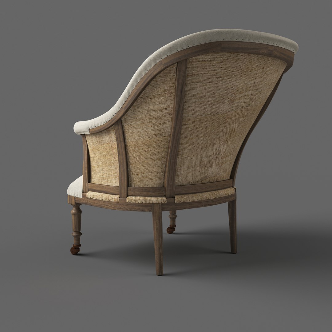 Classic French Chair 3d Model