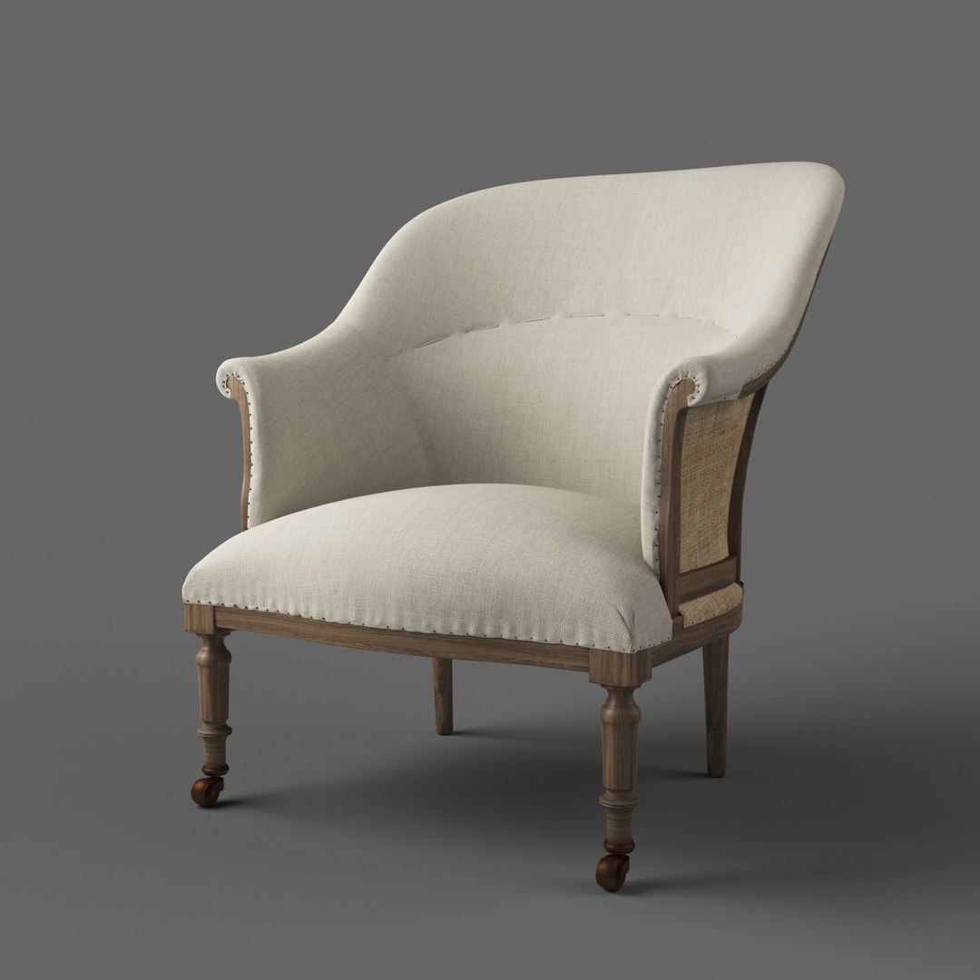 Classic French Chair 3d Model