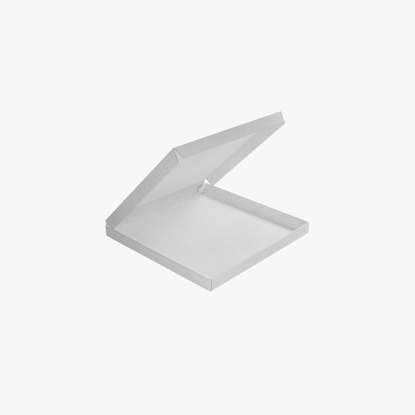 8-inch White Paper Open Pizza Box3Dモデル - TurboSquid 1965000