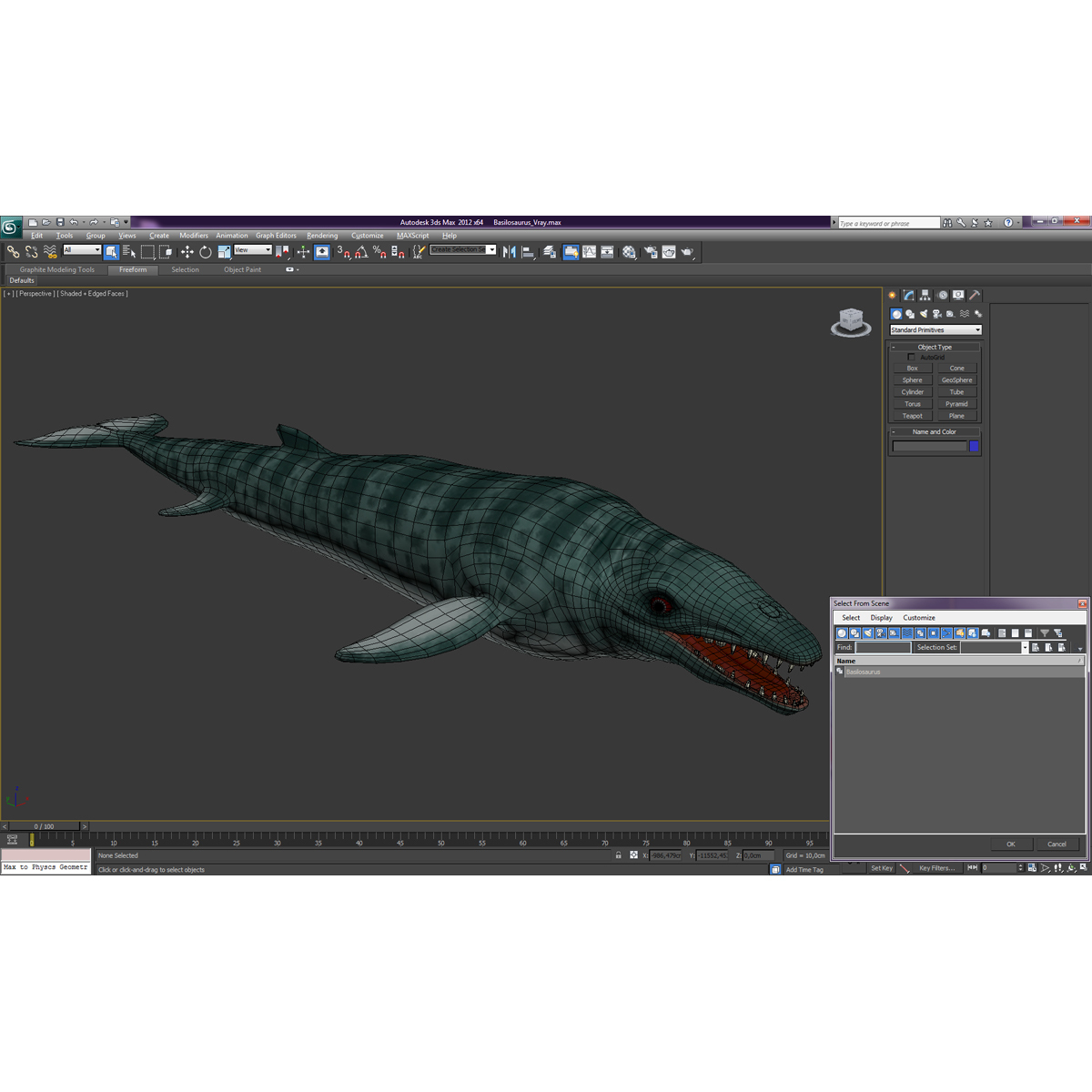 basilosaurus 3d max