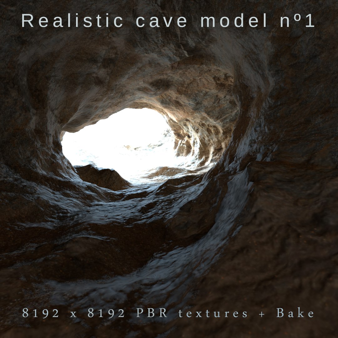 Realistic Cave 3D Model - TurboSquid 1343968