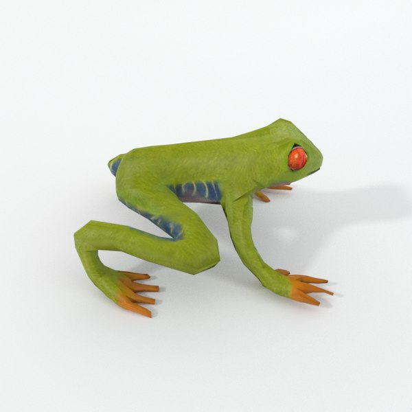 3D model green frog red eyes - TurboSquid 1340469