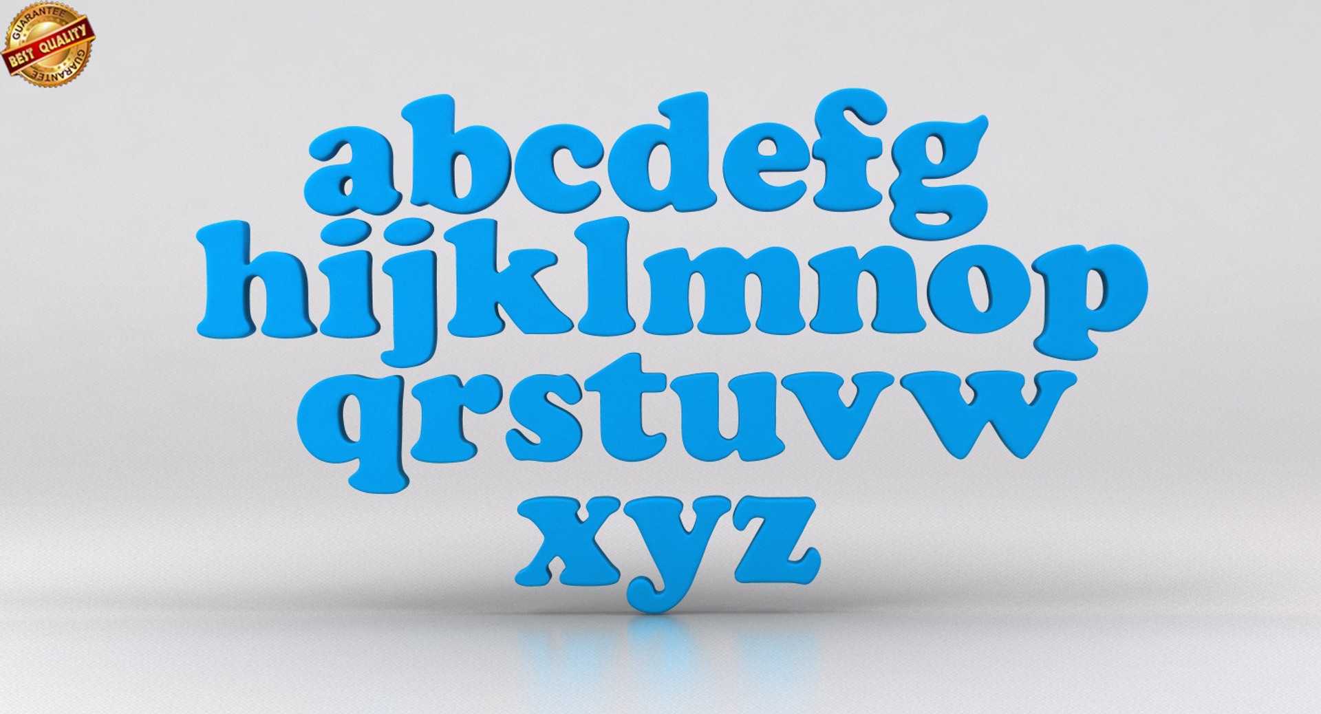 Cartoon Roman Letters 3D Model - TurboSquid 1161546