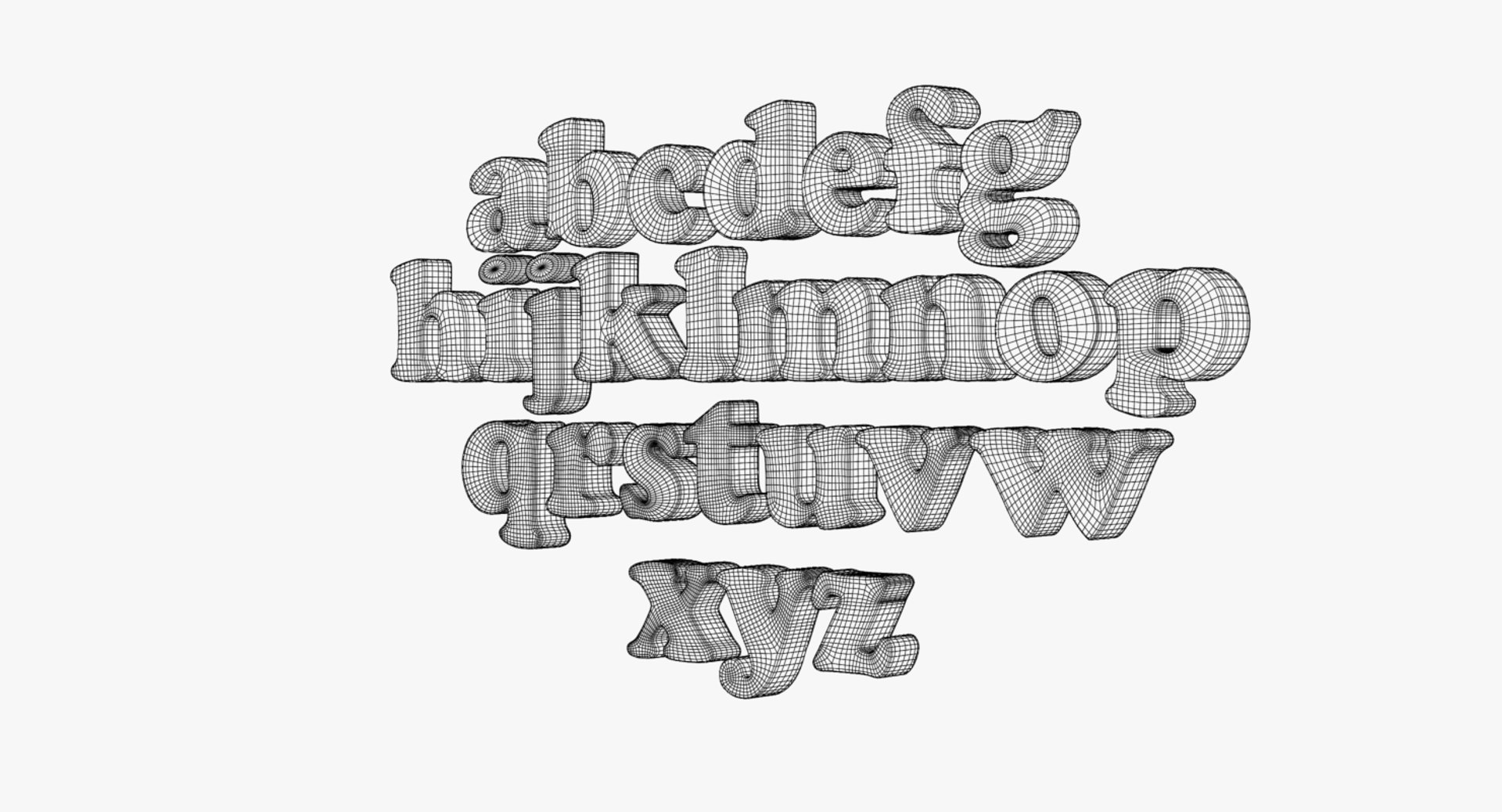 Cartoon Roman Letters 3D Model - TurboSquid 1161546