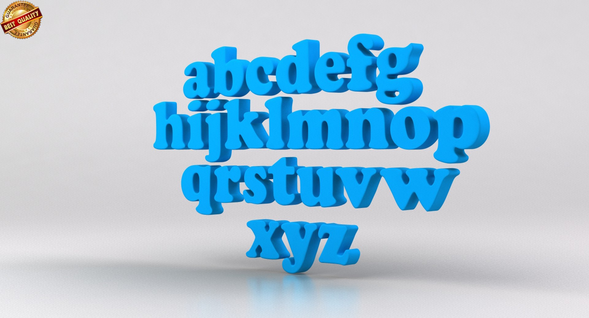 Cartoon Roman Letters 3D Model - TurboSquid 1161546