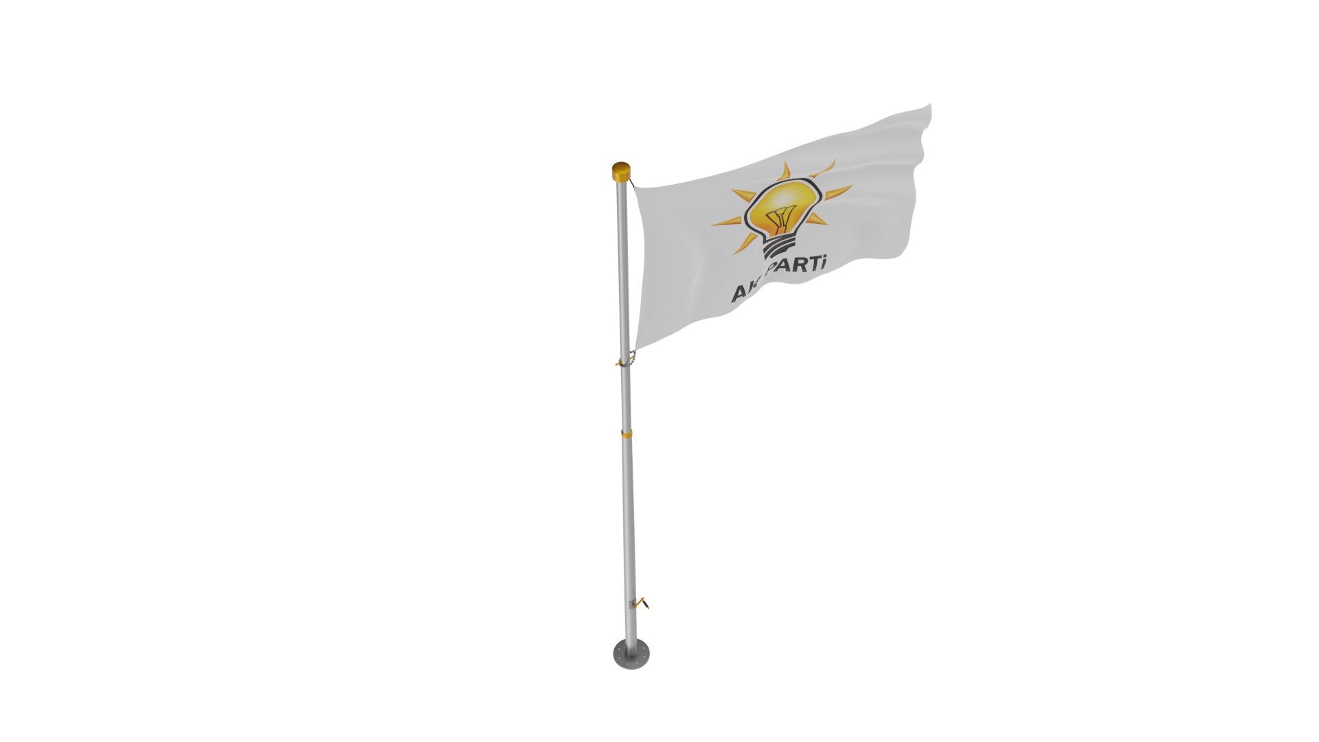 Pole Flag AKP - Justice And Development Party Turkey 3D Model ...