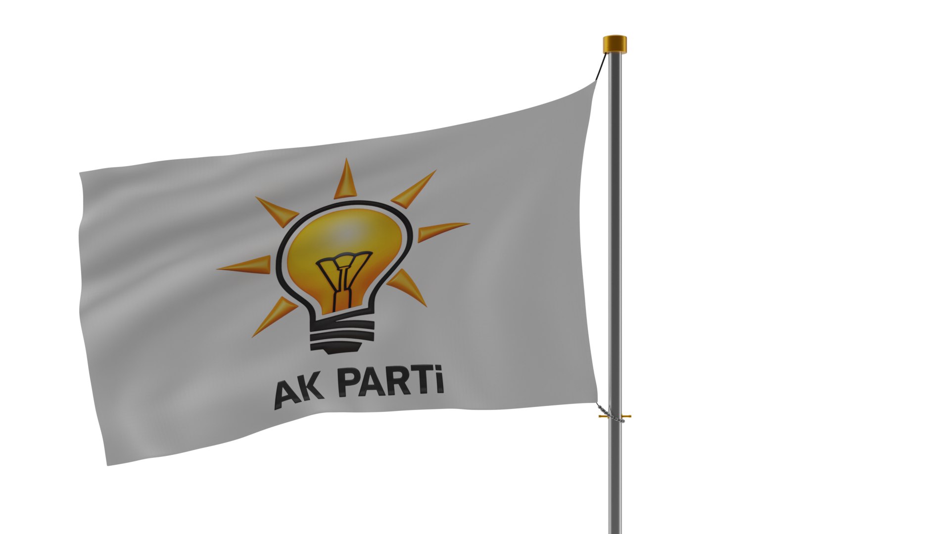 Pole Flag AKP - Justice And Development Party Turkey 3D Model ...