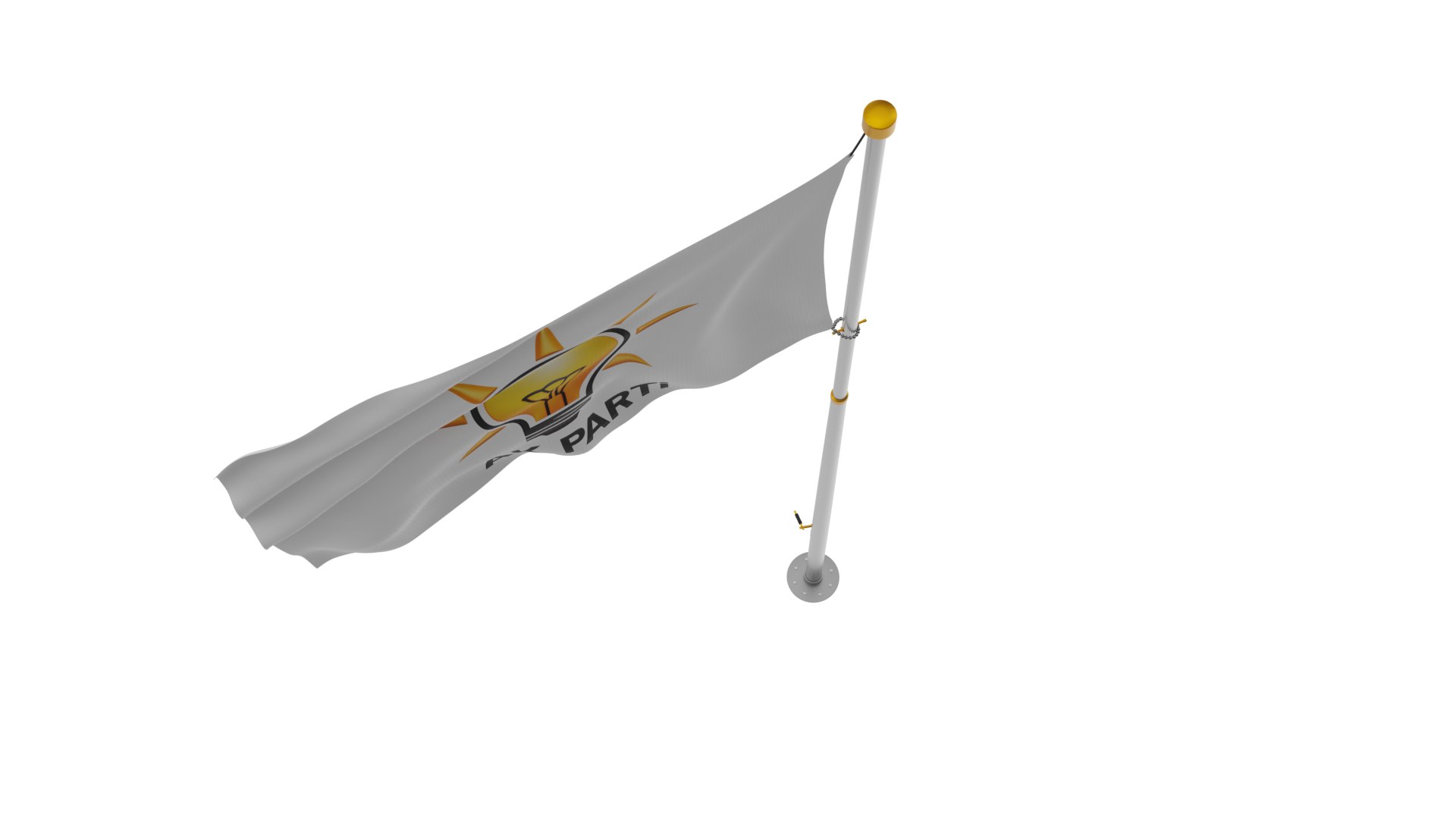 Pole Flag AKP - Justice And Development Party Turkey 3D Model ...