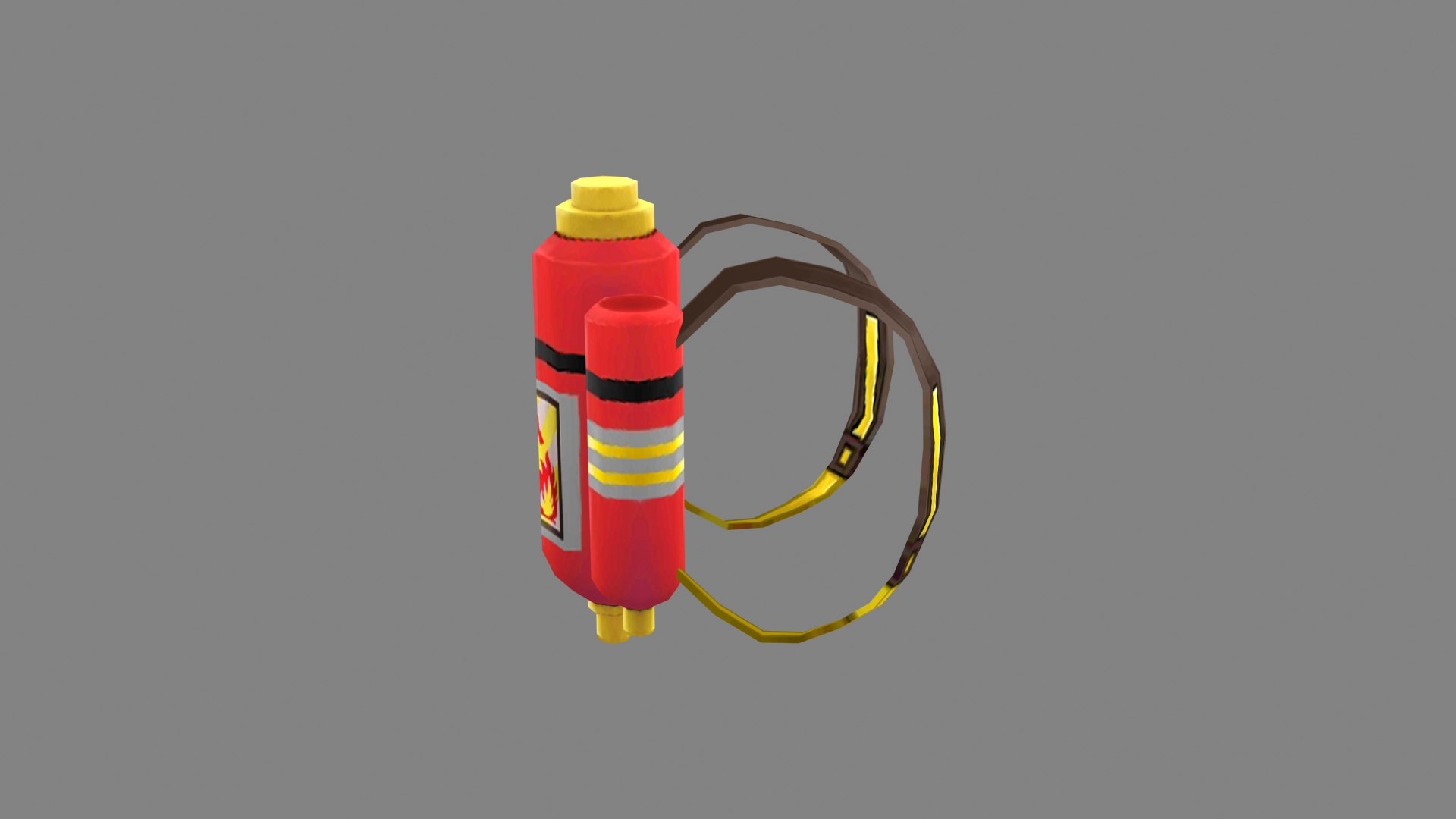 Cartoon Backpack - Fire Extinguisher Low-poly 3D Model Model ...