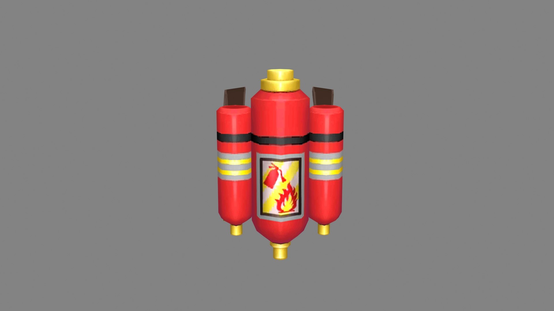 Cartoon Backpack - Fire Extinguisher Low-poly 3D Model Model ...