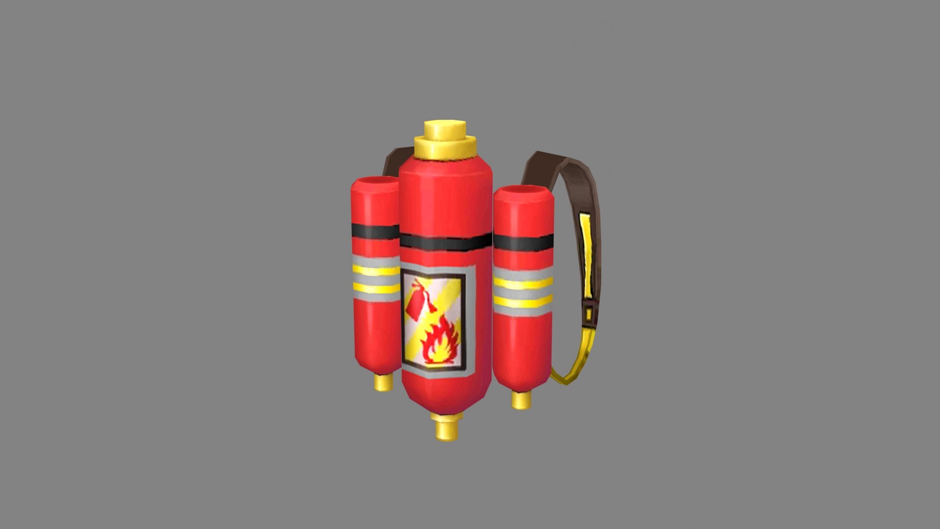 Cartoon Backpack - Fire Extinguisher Low-poly 3D Model Model ...