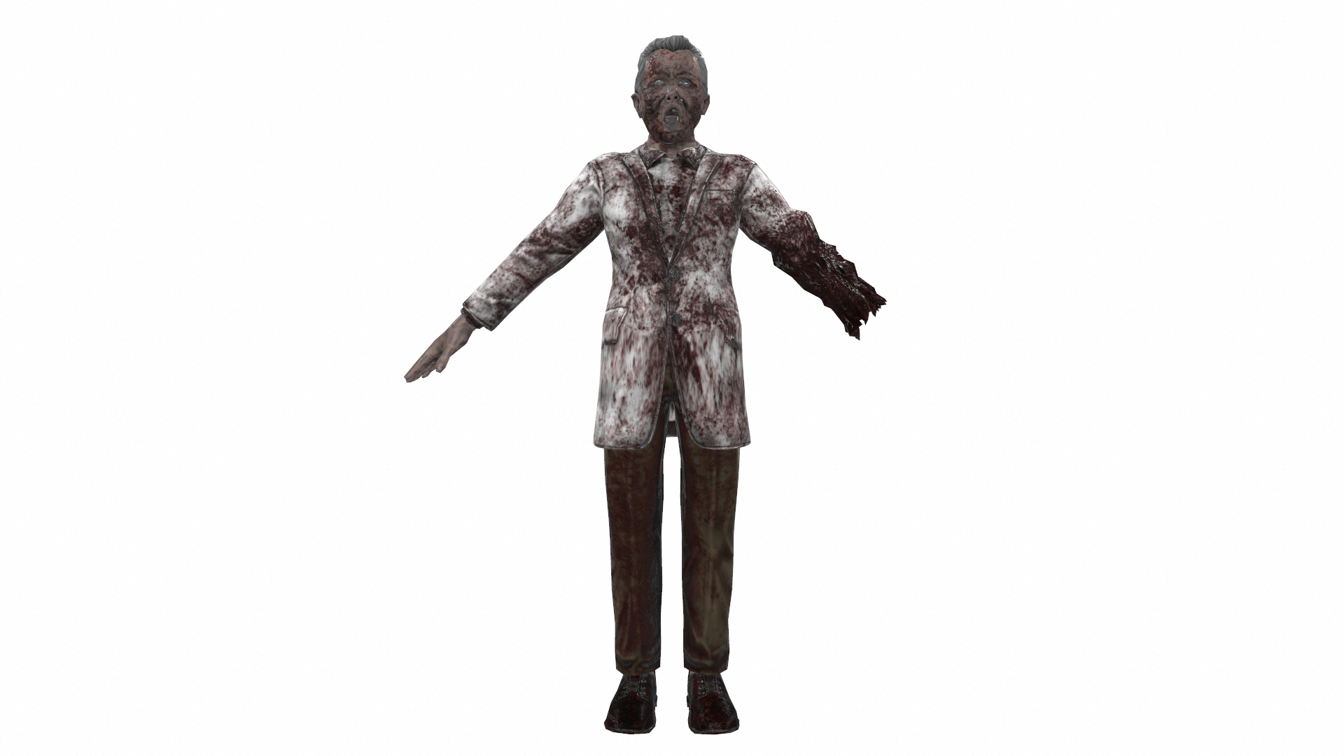 scientist zombie 3d model