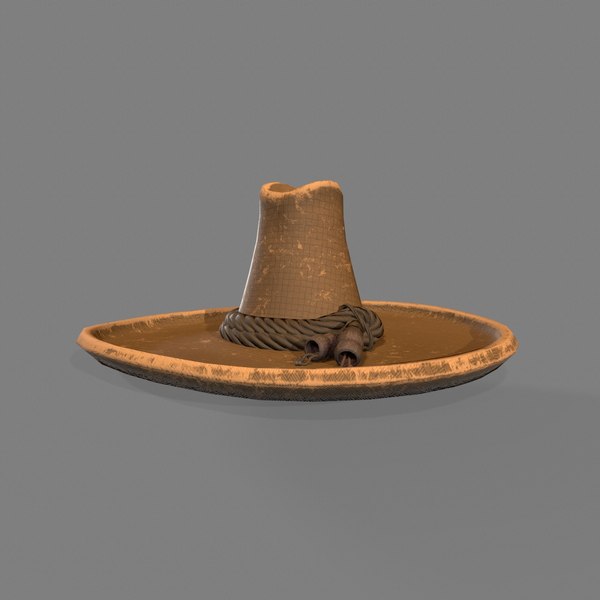 Old west mexican hat 3D model - TurboSquid 1304590