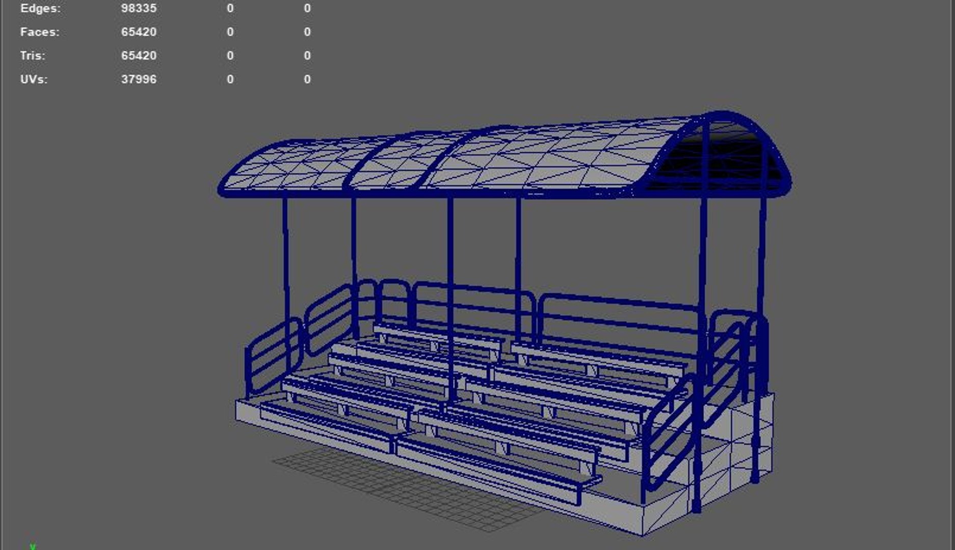 3D Outdoor Movable Grandstand With Canopy Roof 3D Model - TurboSquid ...