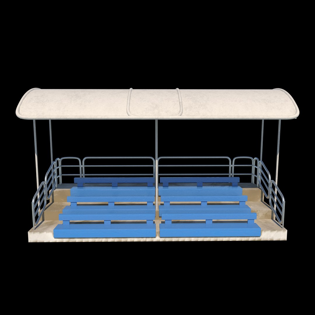 3D Outdoor Movable Grandstand With Canopy Roof 3D Model - TurboSquid ...