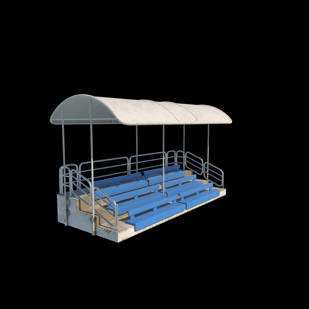 3D Outdoor Movable Grandstand With Canopy Roof 3D Model - TurboSquid ...