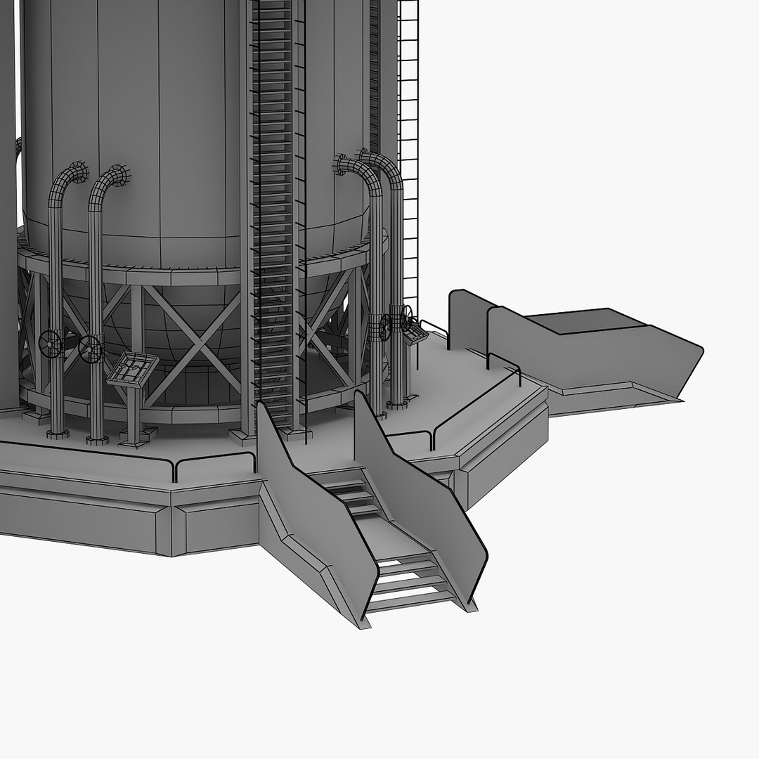 Sci-fi Oxygene Tank 3D Model - TurboSquid 1540806