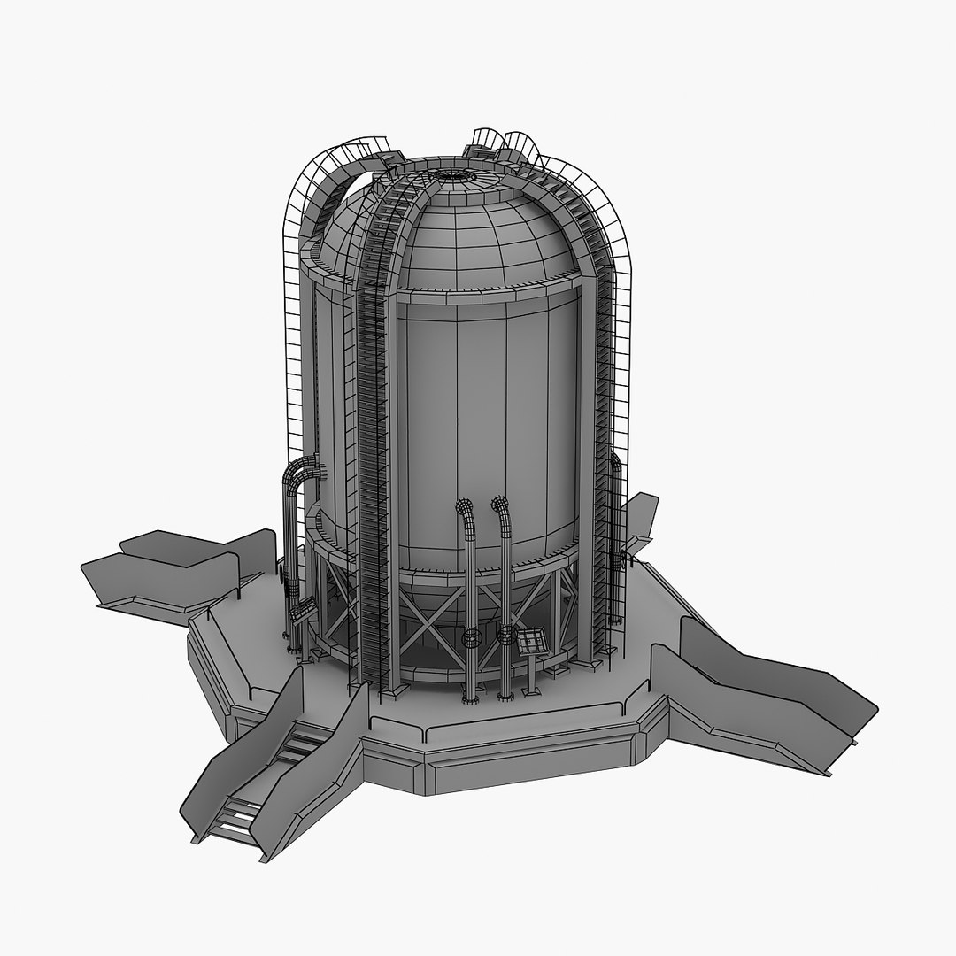 Sci-fi Oxygene Tank 3D Model - TurboSquid 1540806